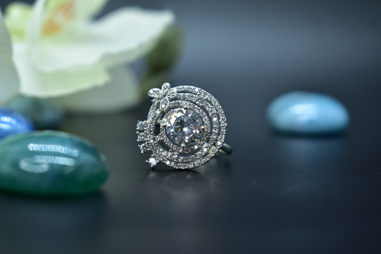 Celeste White Stone AD Ring – Trinkwinkjewels